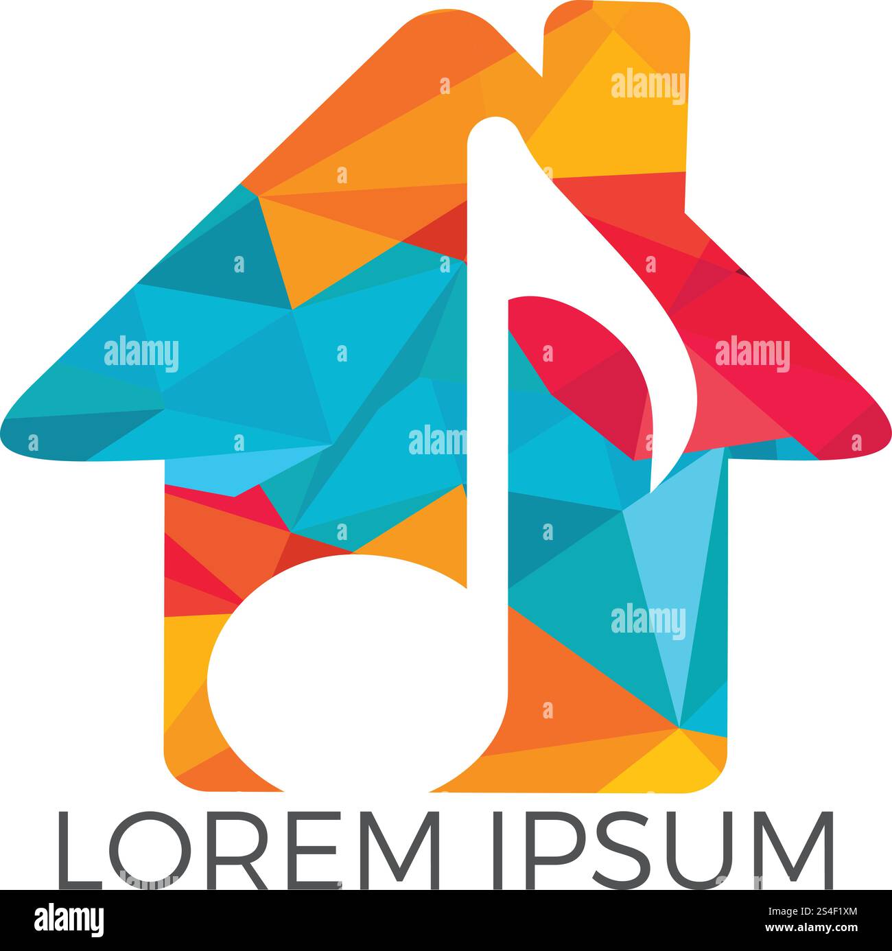 Music House Logo Design. Abstract logo for music and sound Stock Vector ...