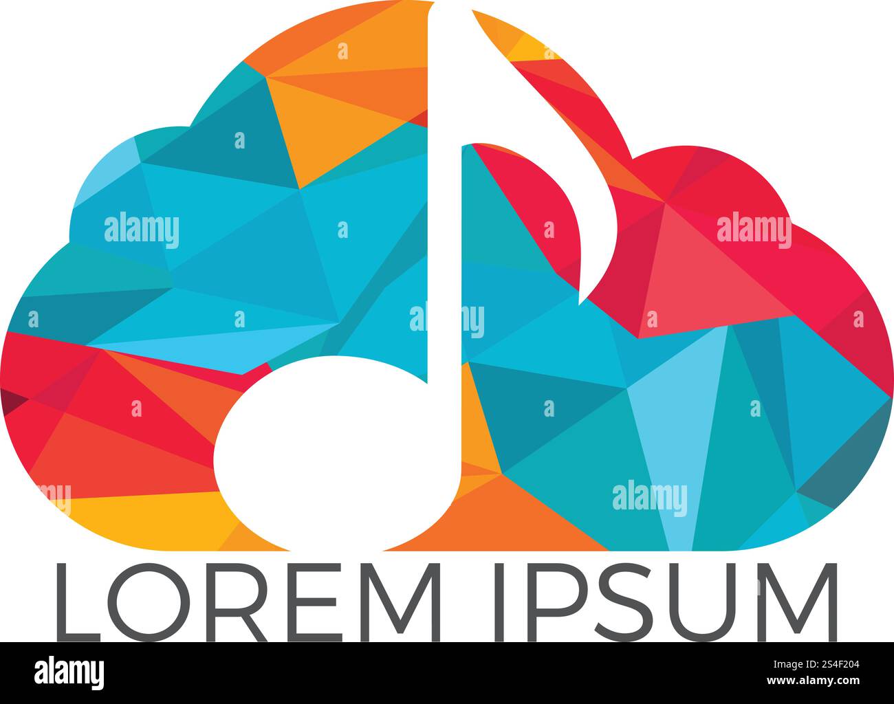 Cloud music vector design. Musical note in Cloud icon vector design ...