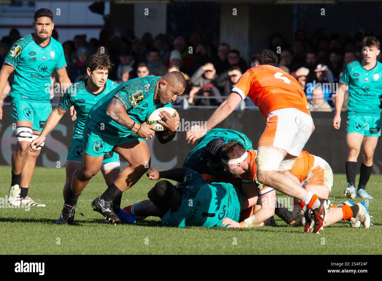 Paga Tafili of Vannes during the EPCR Challenge Cup, Pool 3 rugby union ...