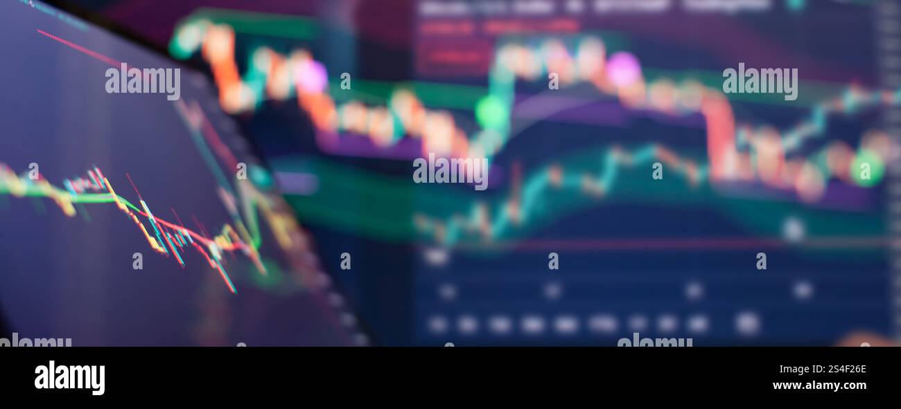 Dynamic visualization of financial data with a candlestick chart of the ...