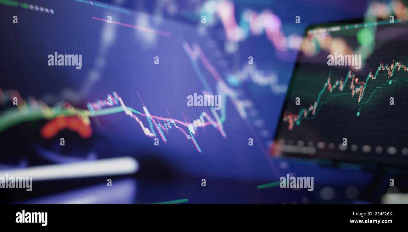 Dynamic visualization of financial data with a candlestick chart of the ...