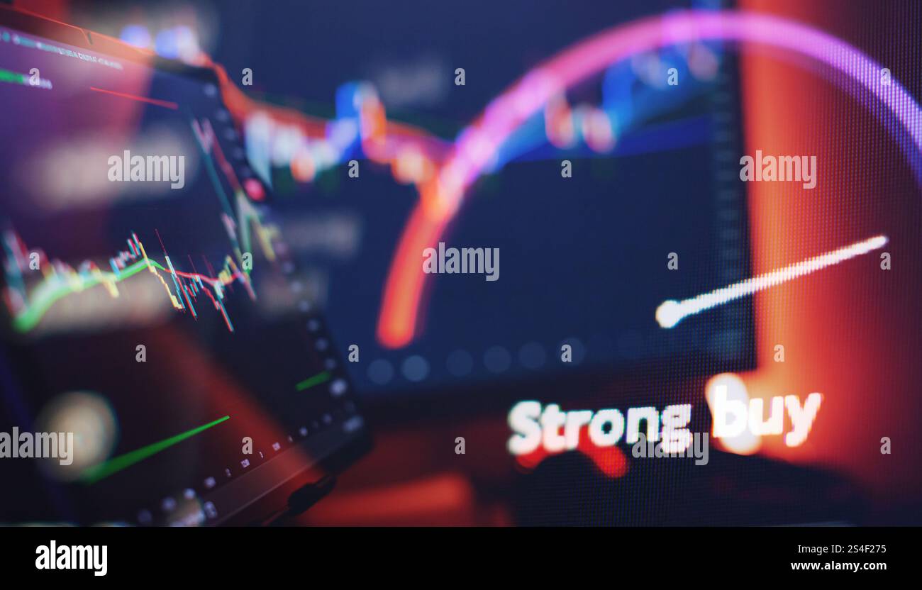 Dynamic Stock Market Analysis Interface with Candlestick Chart, Buy ...