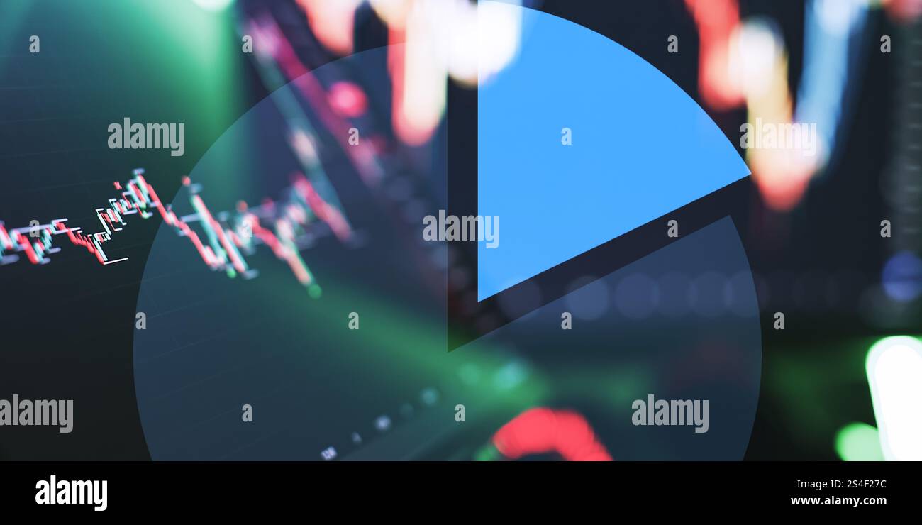 Abstract Financial Stock Trading Interface With Candlestick Chart And 1008