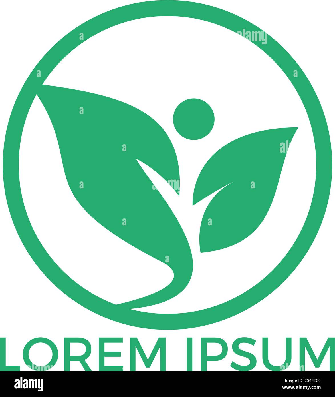 Health human vector logo design. Green life logo sign. Abstract nature ...