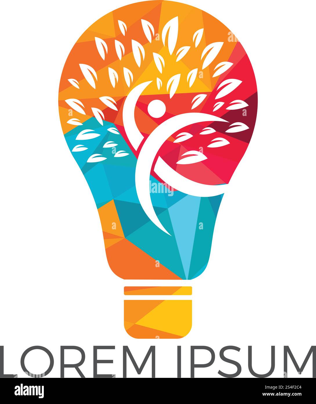 Man and light bulb logo design. Concept for business, creativity ...