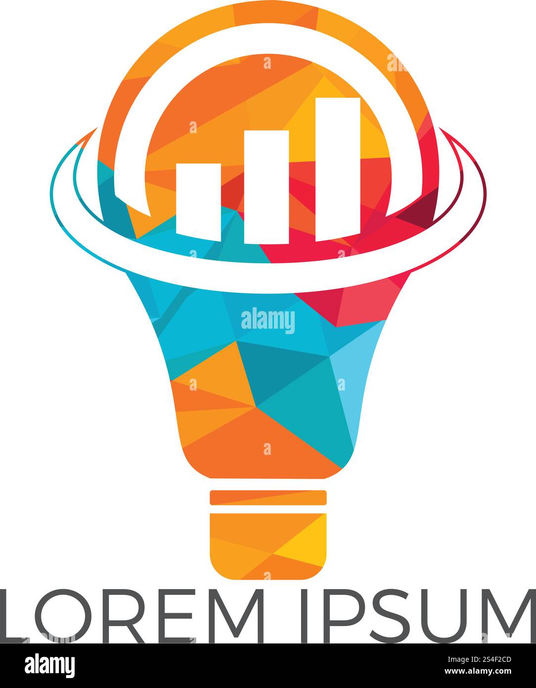 Bulb lamp with arrow logo design. Marketing Logo with Bulb. Innovation ...