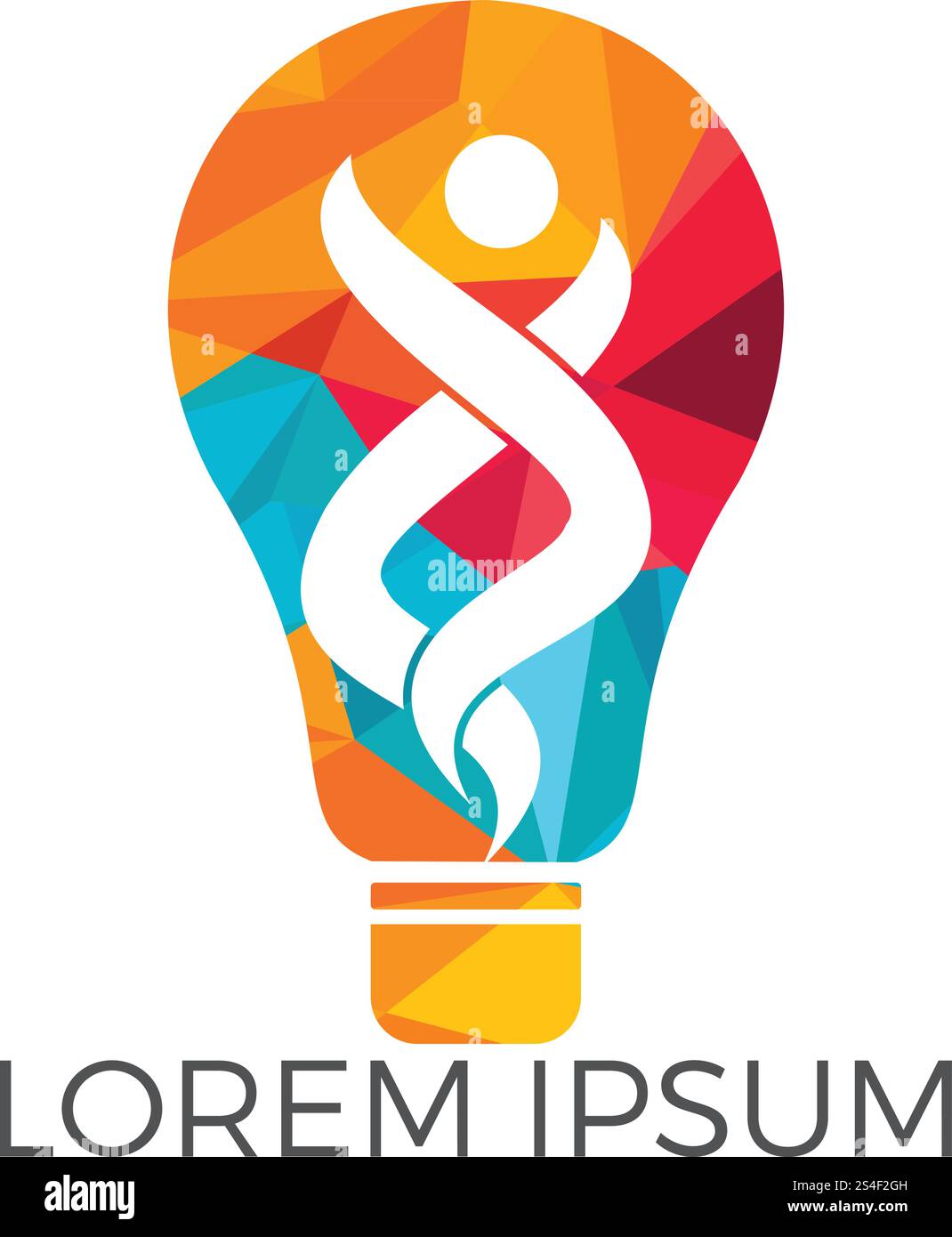 Happy human and light bulb logo design. Concept for business solutions ...