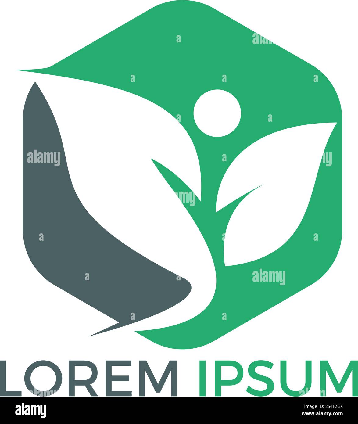 Health human vector logo design. Green life logo sign. Abstract nature ...