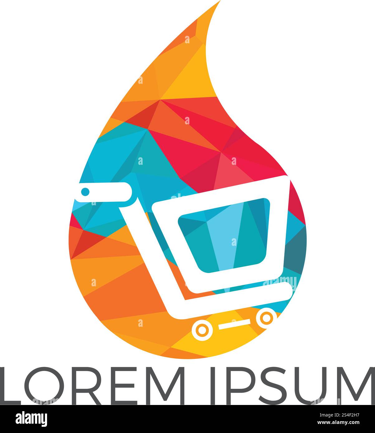 Online Water Store Logo Concept. Illustration of a water drop with a ...