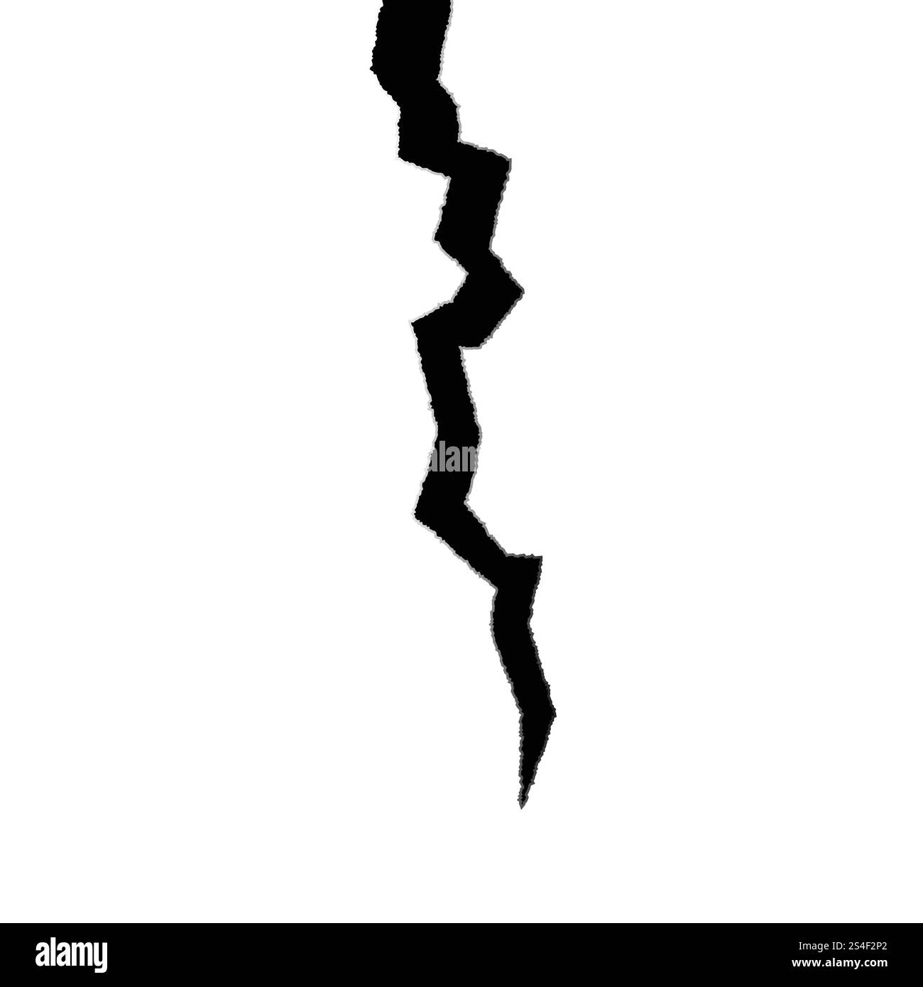 Broken wall with a crack on a surface. Textured damage, earthquake ...