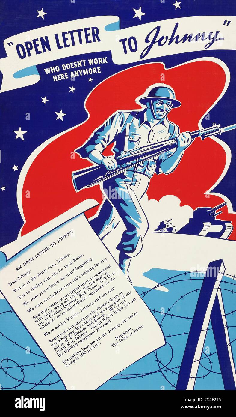 American World War II Propaganda (1940s) "An Open Letter to Johnny ...
