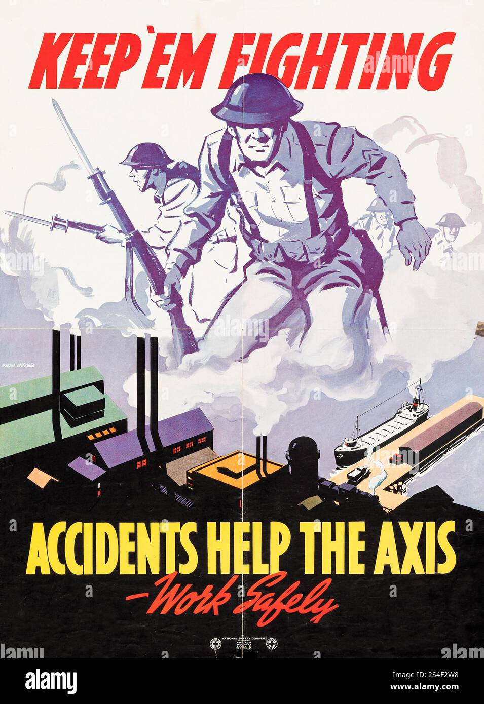 American World War II Propaganda poster (National Safety Council, c ...