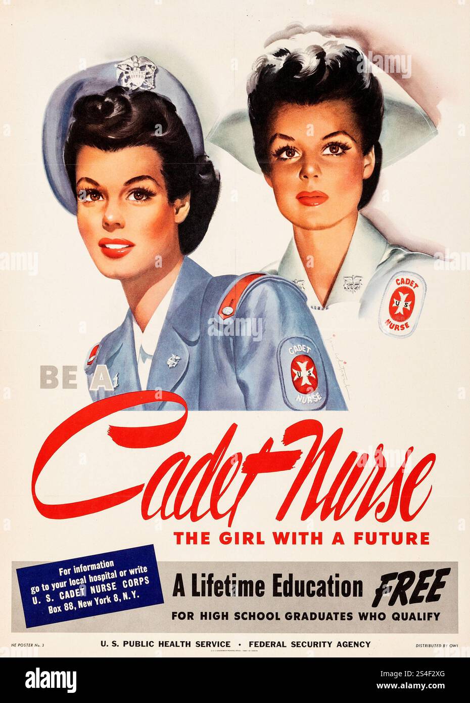 Cadet Nurse - World War II Propaganda (U.S. Government Printing Office, 1944). Free education ...