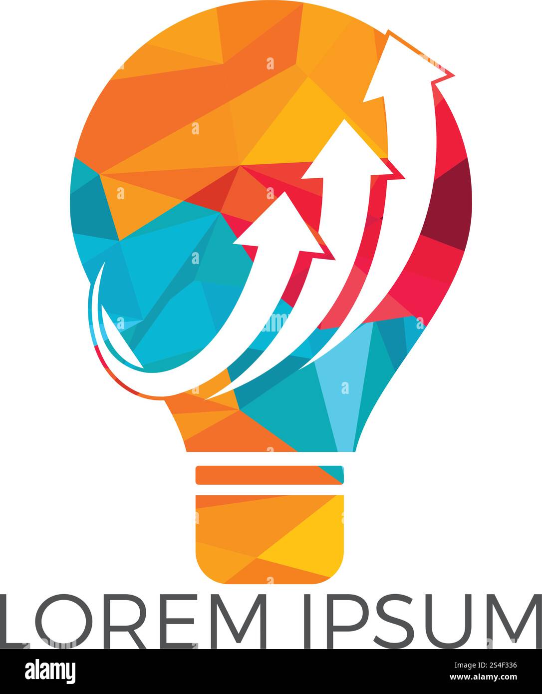 Start up logo design. Light bulb with arrow logo design. Concept for ...
