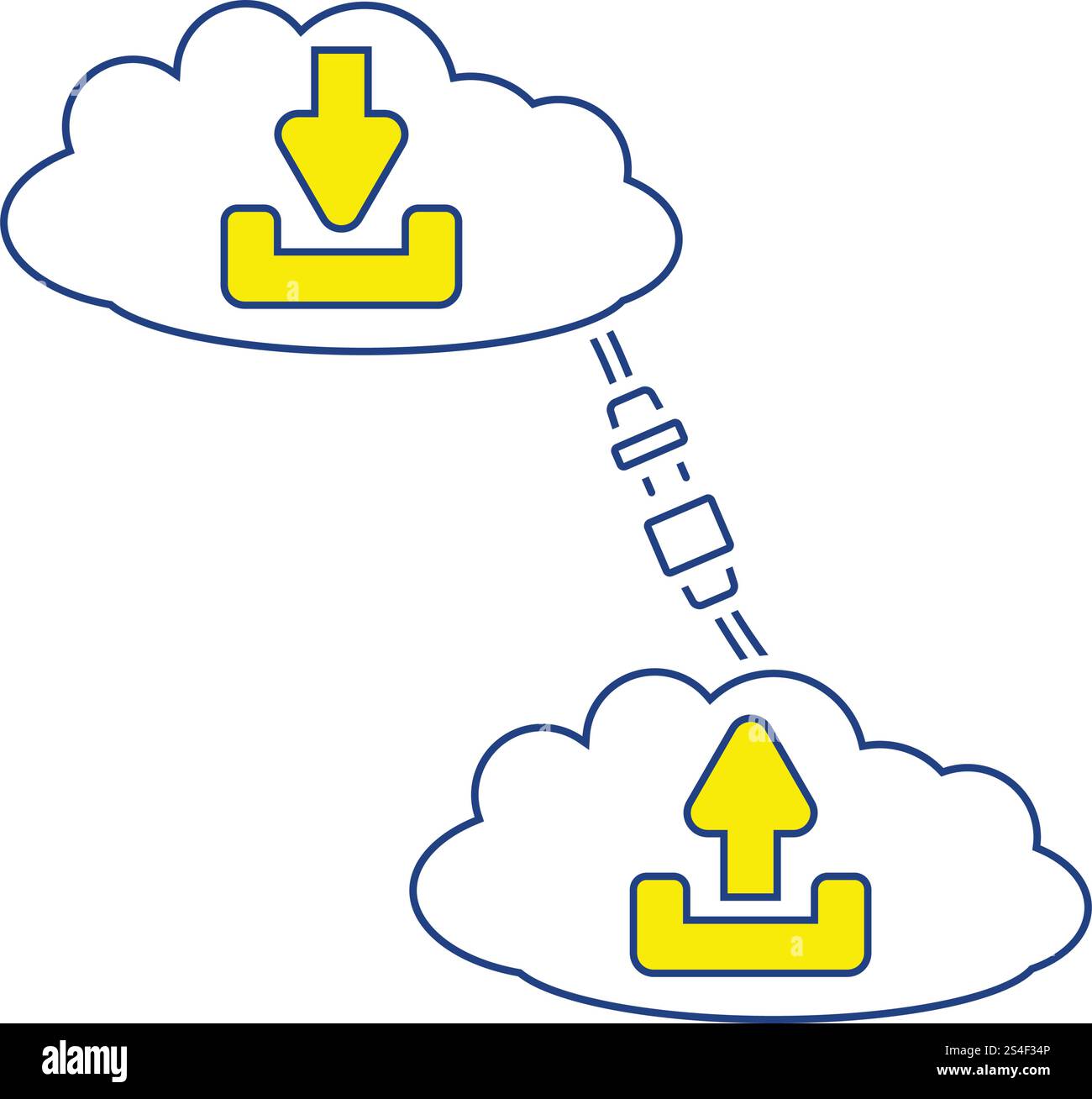 Cloud connection icon. Thin line design. Vector illustration Stock ...