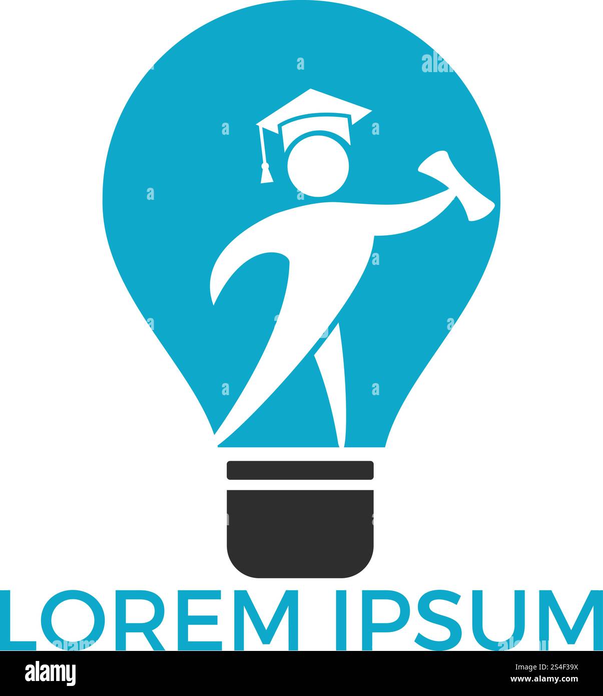 Light Bulb and Student logo design. Education concept template. Idea ...