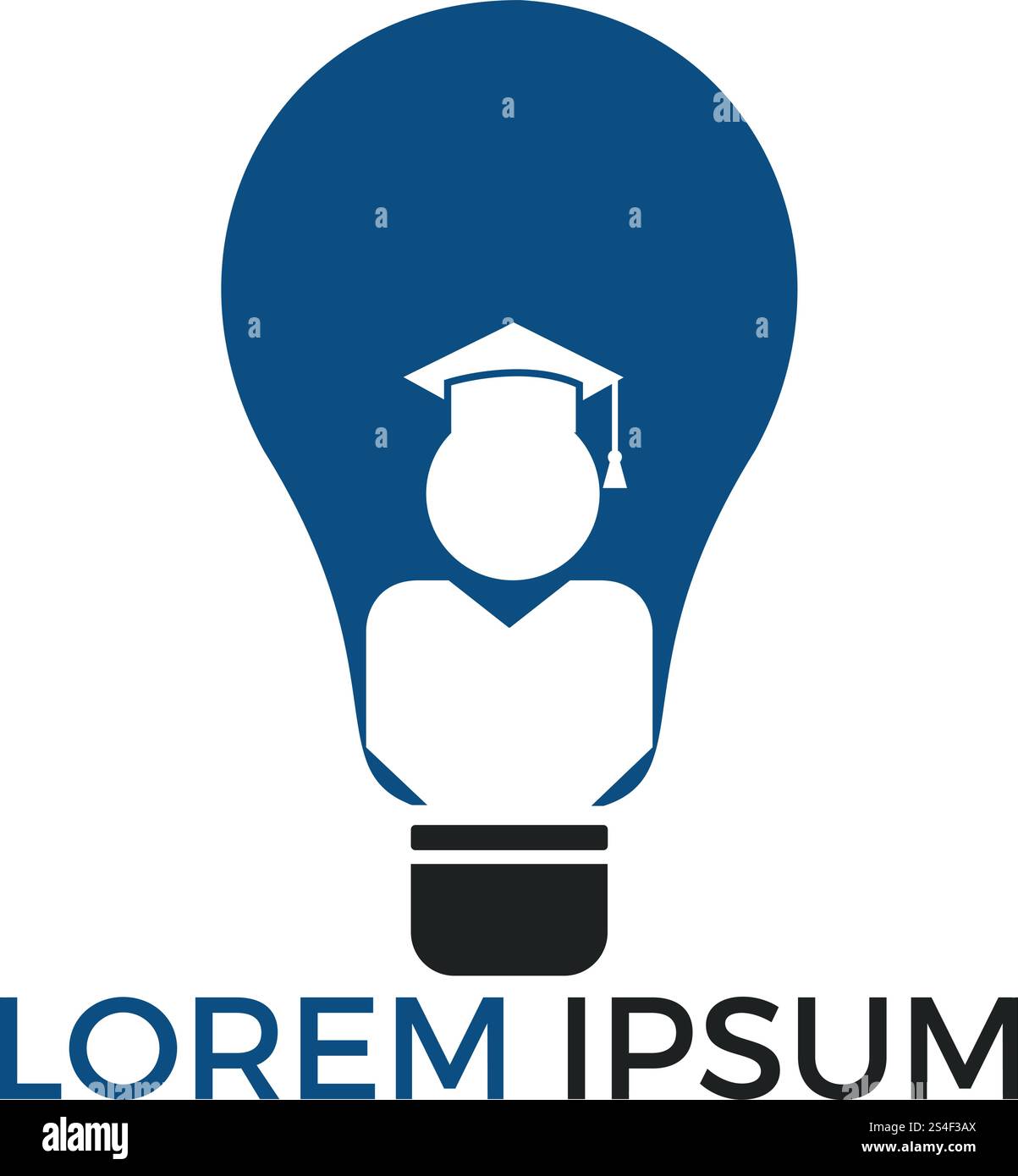 Light Bulb and Student logo design. Education concept template. Idea ...