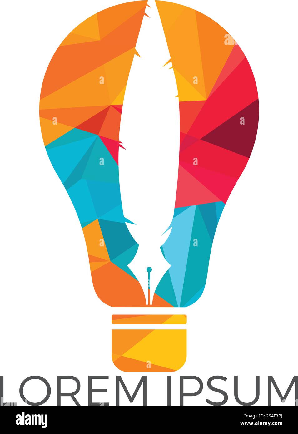 Light Bulb and Pen logo design. Smart Lamp Pen Logo Design. Education ...