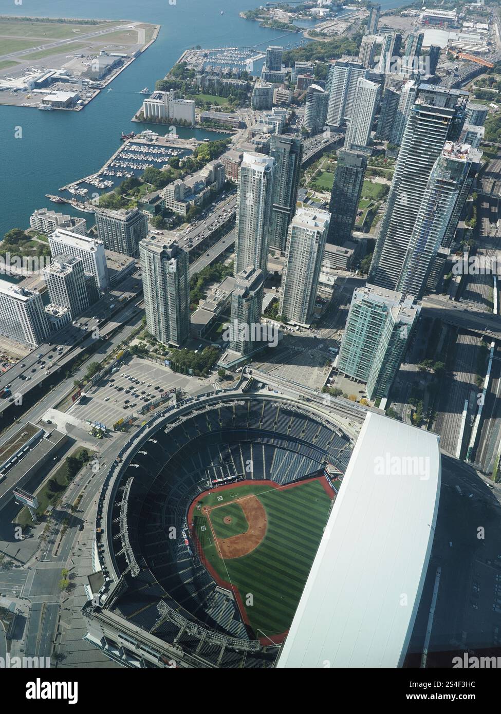 Toronto Canada / Aerial view of Toronto's Rogers Centre a sporting ...