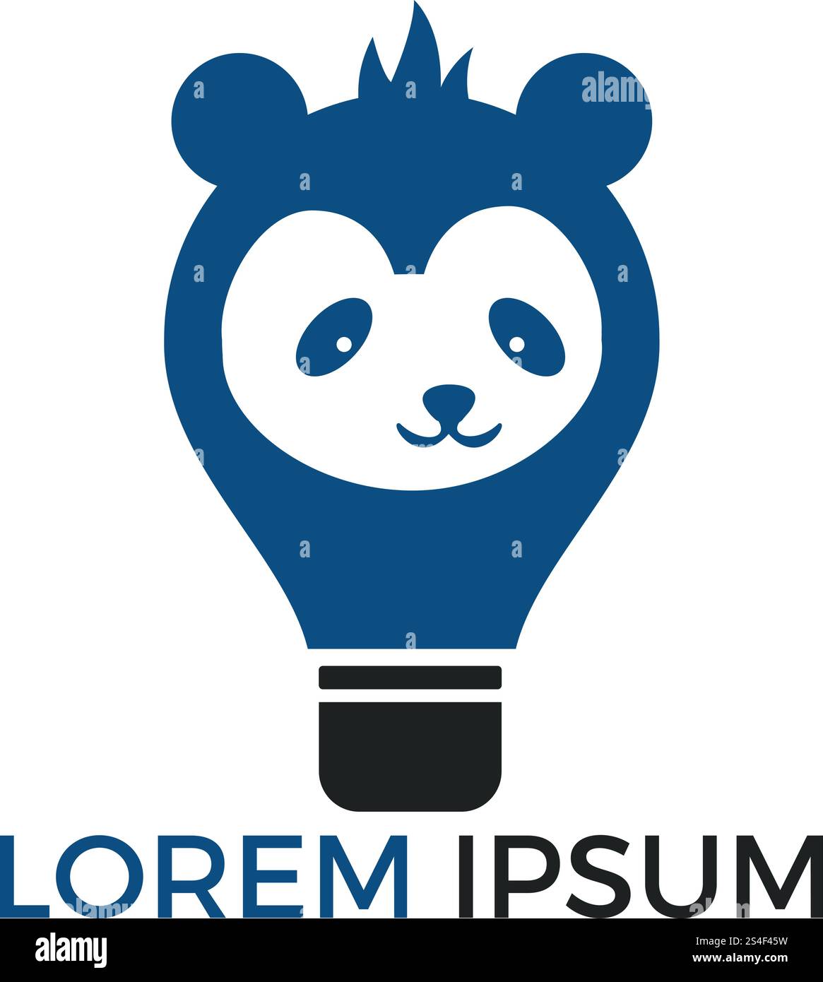 Light bulb panda shape logo design. Creative animal and zoo ideas ...