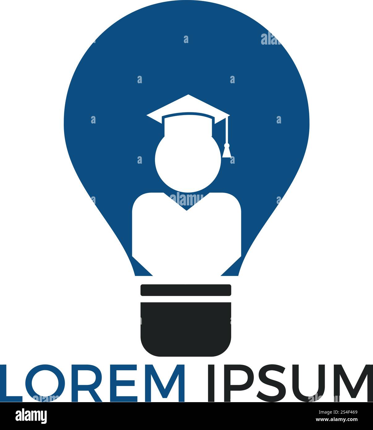 Light Bulb and Student logo design. Education concept template. Idea ...