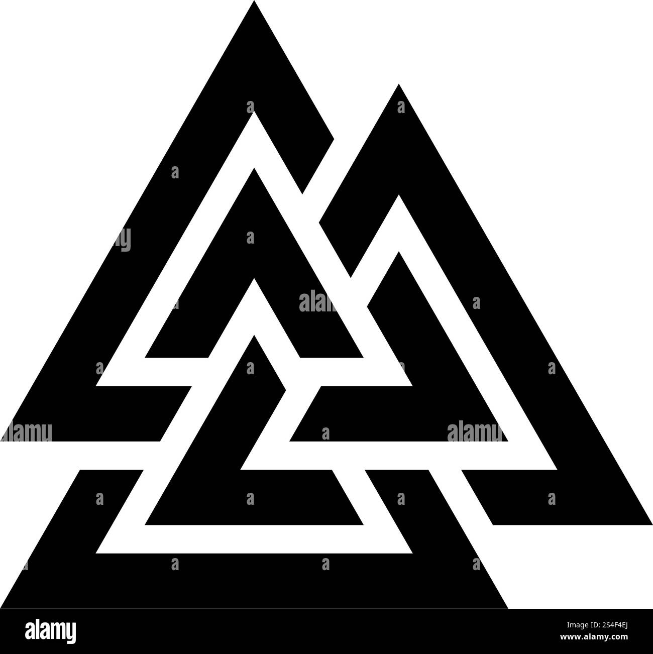 Valknut symbol icon black color vector illustration flat style simple ...