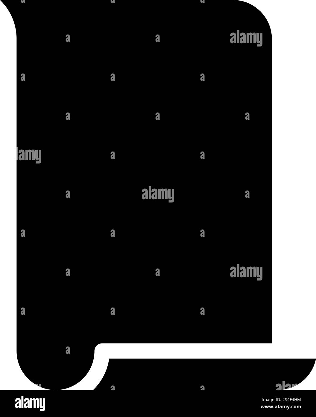 Papyrus paper Parchment paper Manuscript icon black color vector ...