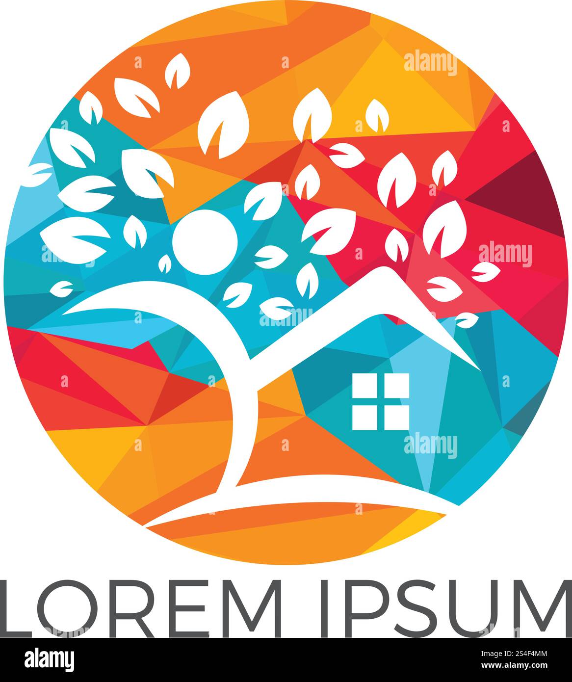 House and Human logo design. Tree House and joyful Human vector logo ...