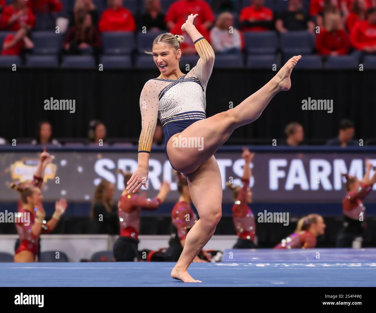 Oklahoma City, OK, USA. 11th Jan, 2025. Cal's Jordan Kane performs her ...