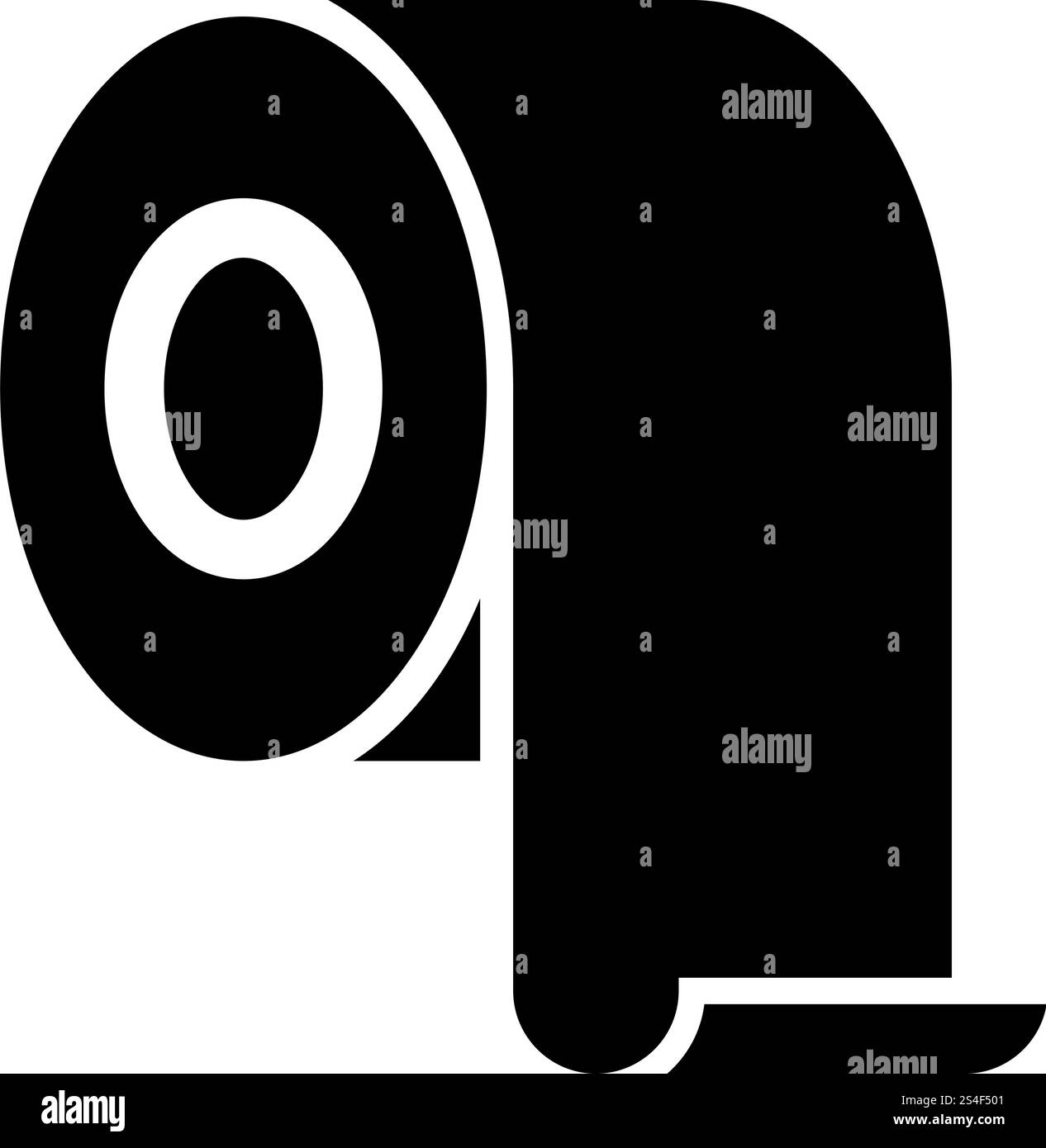 Toilet paper Roll rouleau Kitchen paper Paper roll icon black color ...