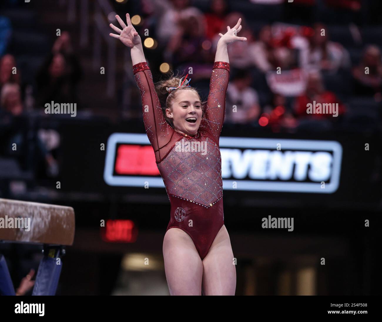 Oklahoma City, OK, USA. 11th Jan, 2025. Oklahoma's Lily Pederson smiles ...