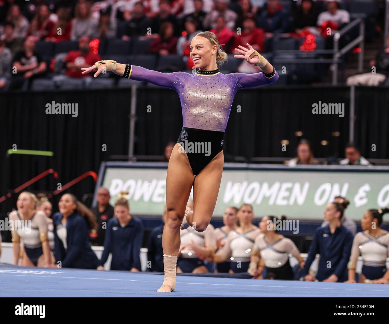 Oklahoma City, OK, USA. 11th Jan, 2025. LSU's Chase Brock performs her ...