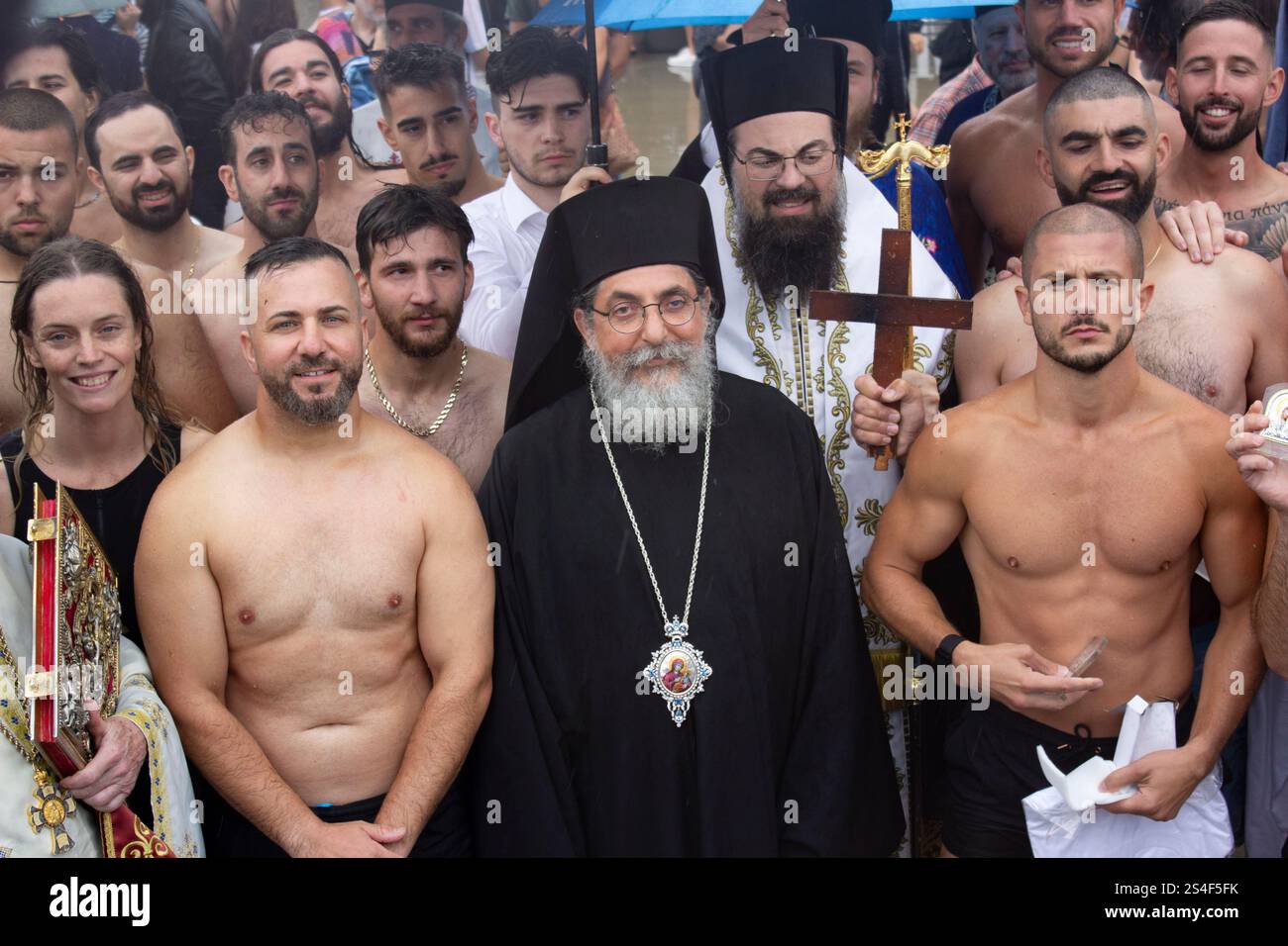 Melbourne, Australia. 12th Jan, 2025. Members of Melbourne's Greek ...