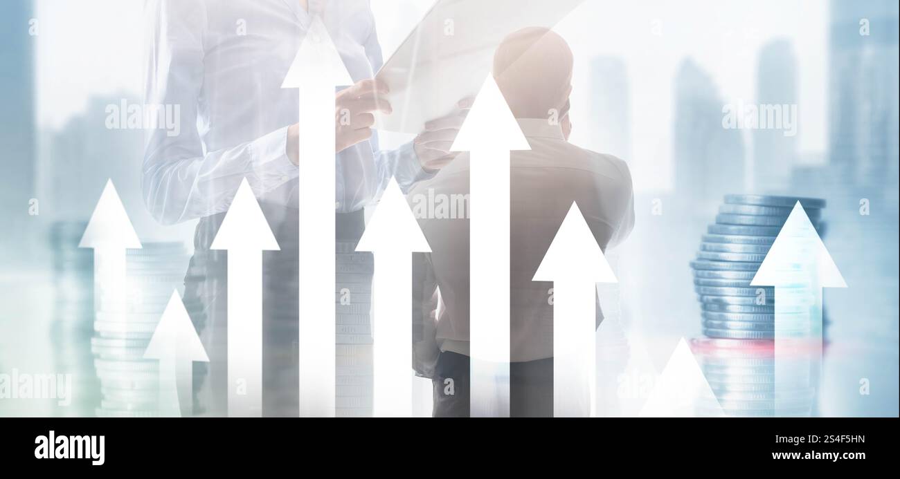 Stock Market Growth Charts. Investment and Trading Concept Stock Photo ...
