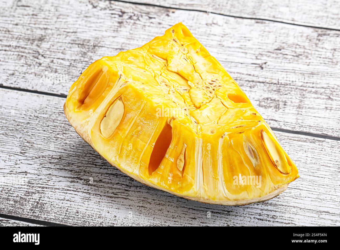 Tropical exotic sweet juicy Jackfruit half Stock Photo - Alamy