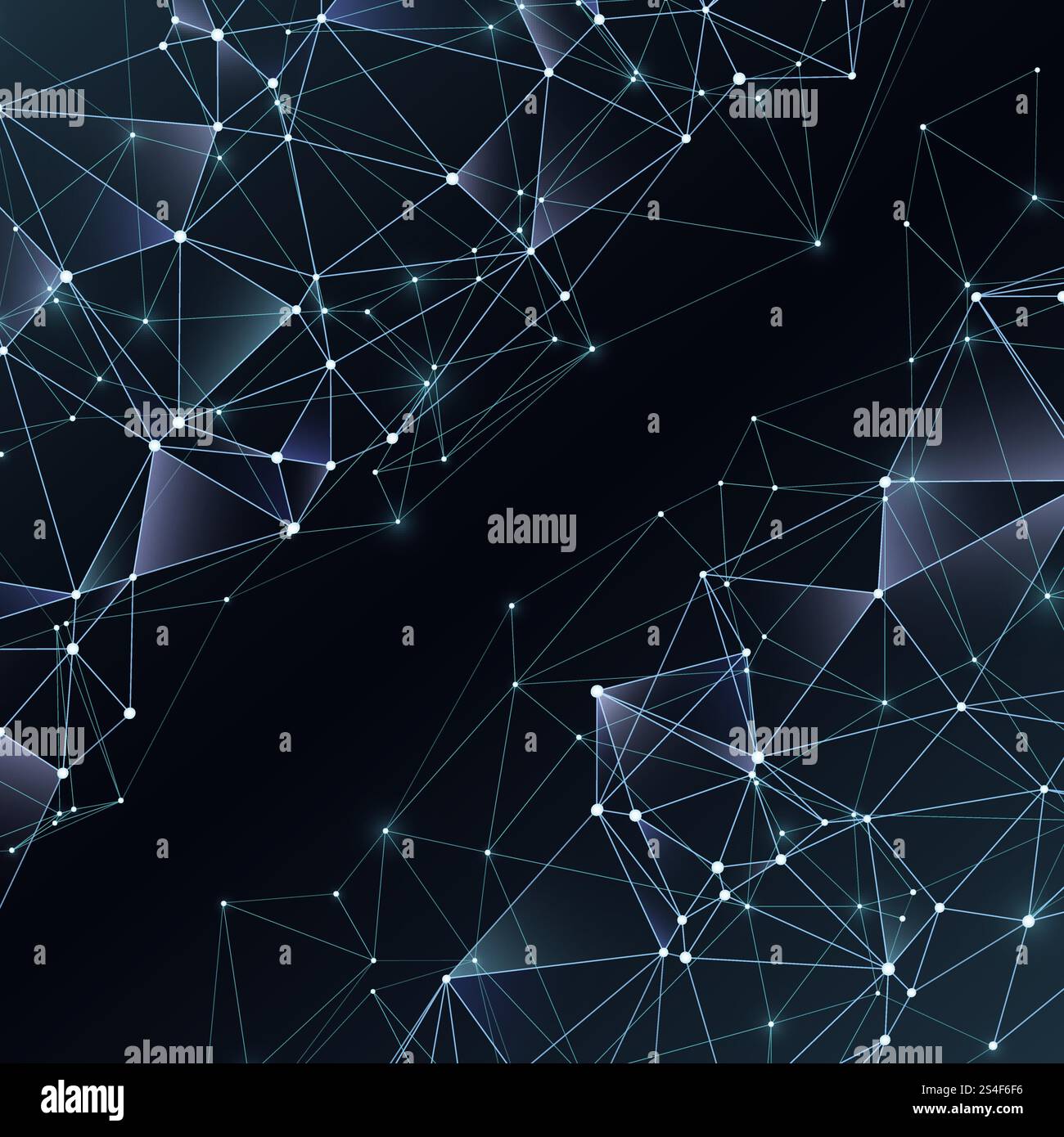 Business abstract vector black and white background with chaotic polygons. Abstract spatial dark ...