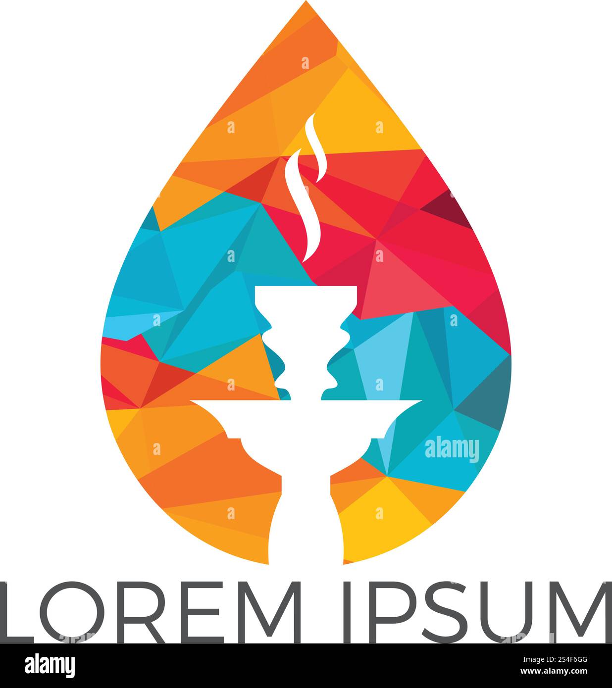 Water drop and Hookah logo design. Vintage sheesha logo. Lounge cafe ...