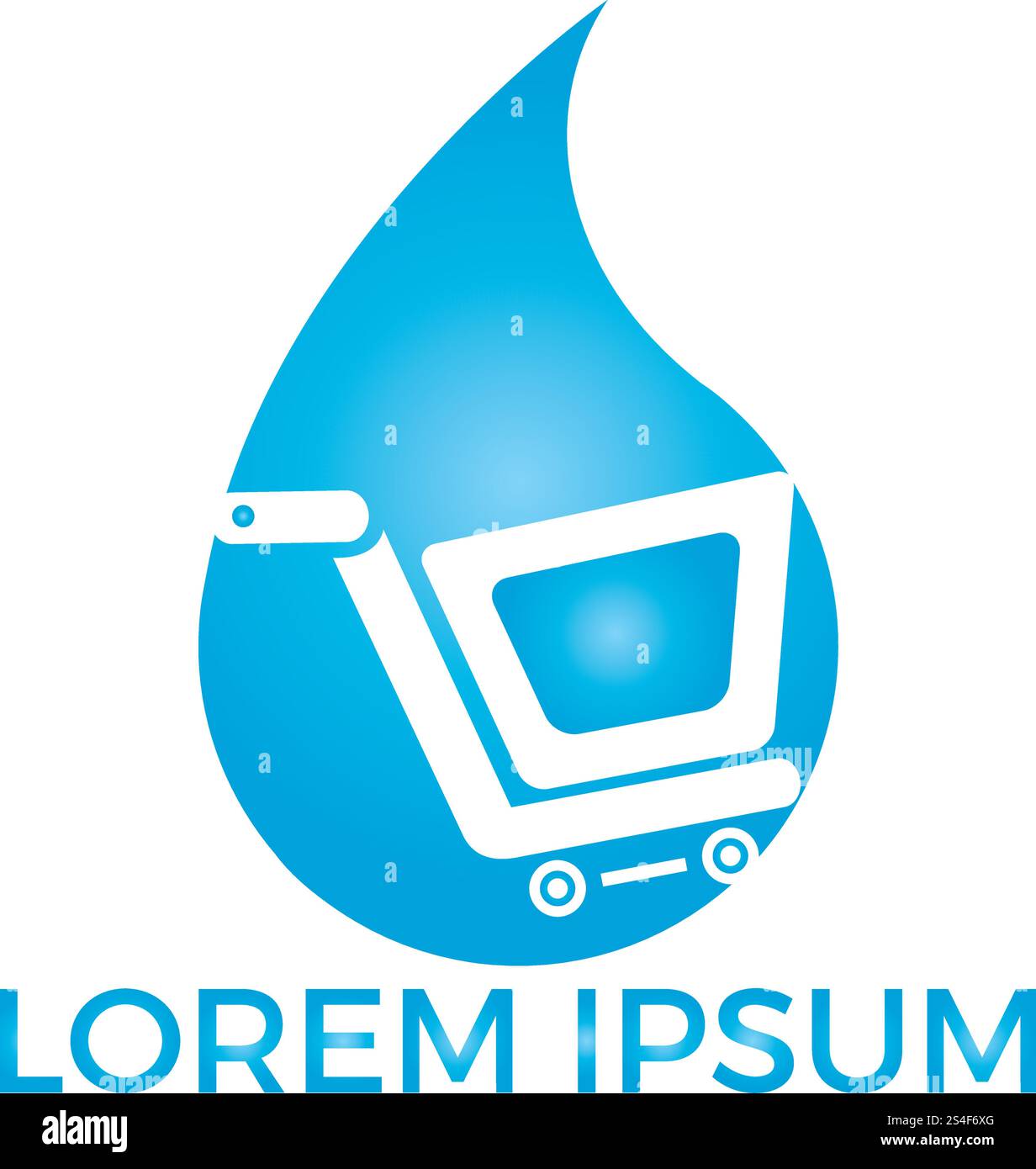 Online Water Store Logo Concept. Illustration of a water drop with a ...
