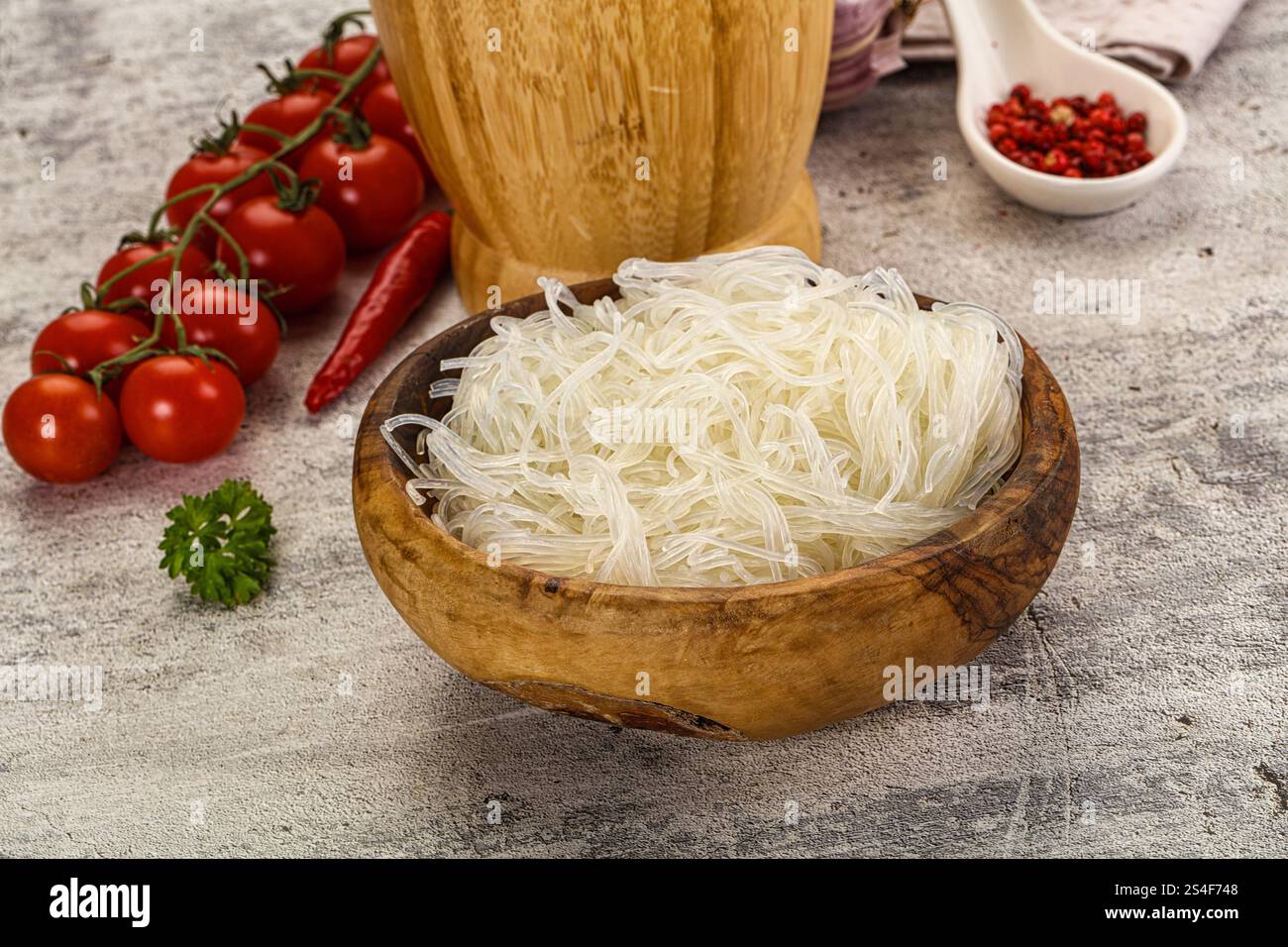 Asian glass noodle funchoza in the bowl Stock Photo - Alamy