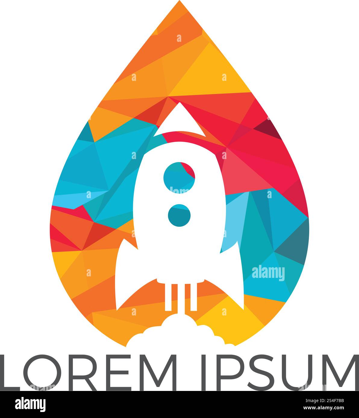 Water drop with a rocket vector design. Airplane and aqua symbol or ...