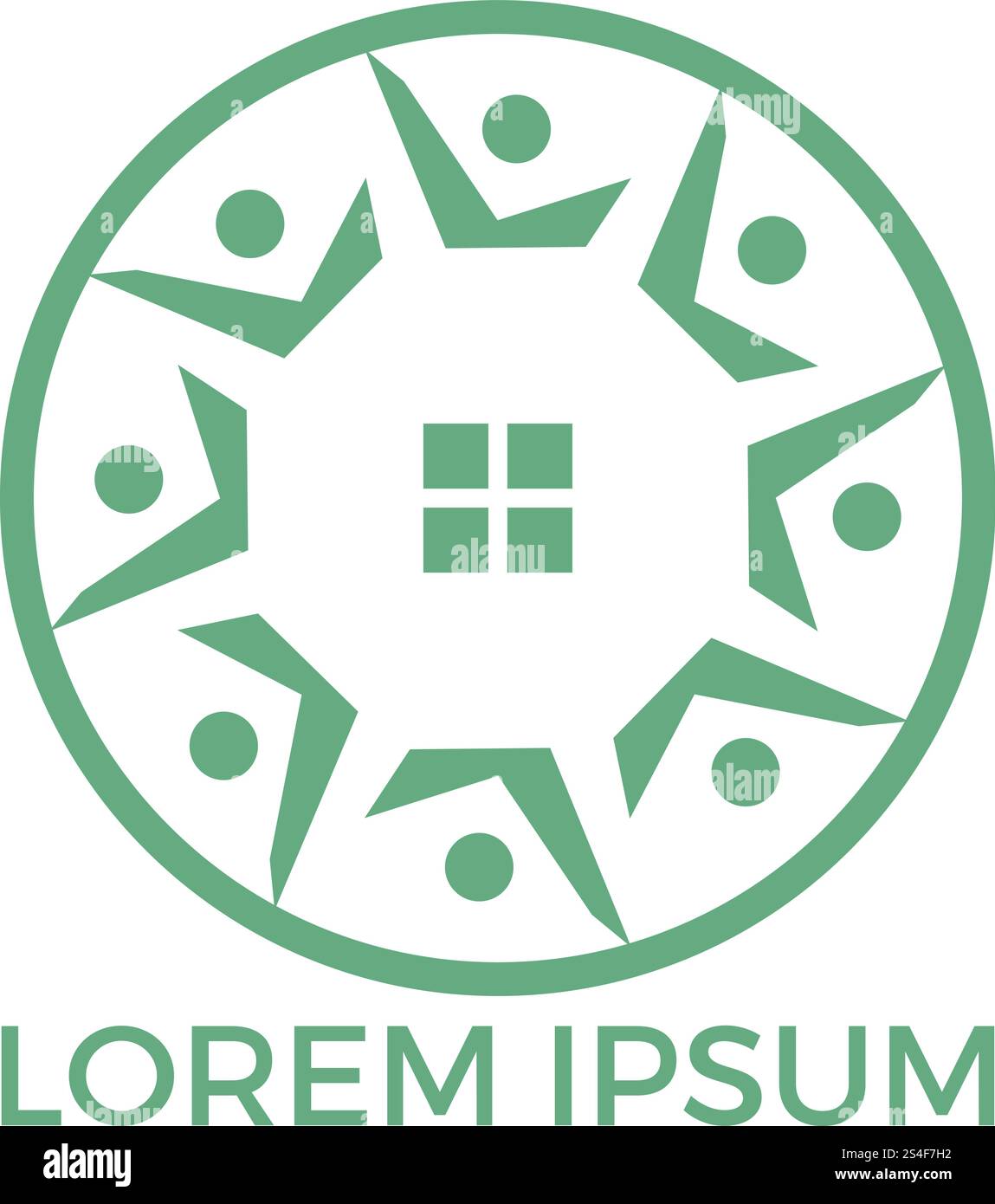 Community home logo design. House and people vector icon Stock Vector ...
