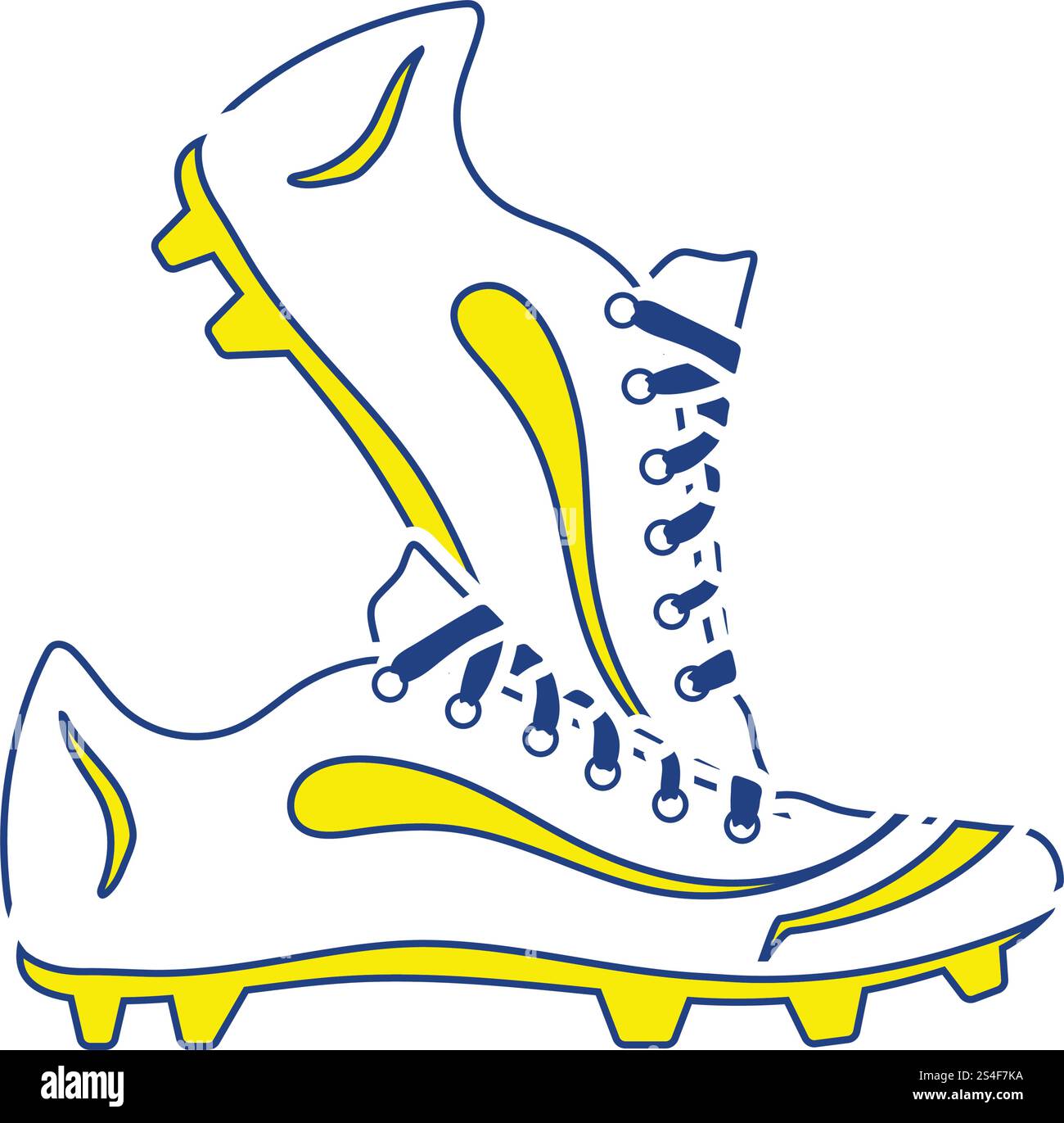 Icon of football boots. Thin line design. Vector illustration Stock ...