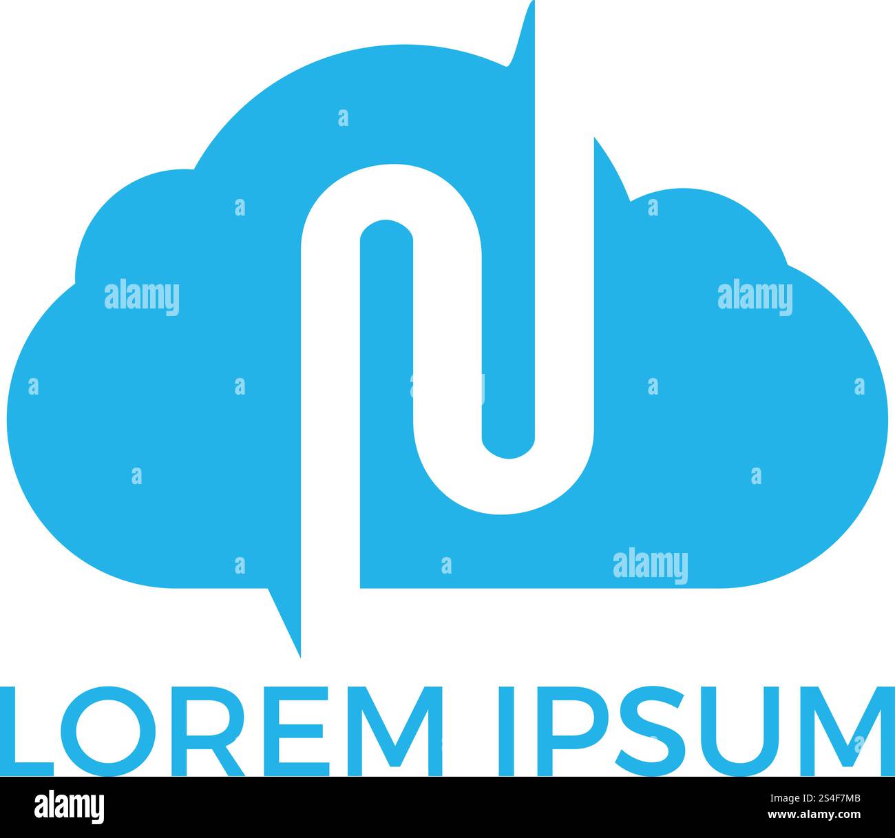 Letter N cloud logo design Stock Vector Image & Art - Alamy