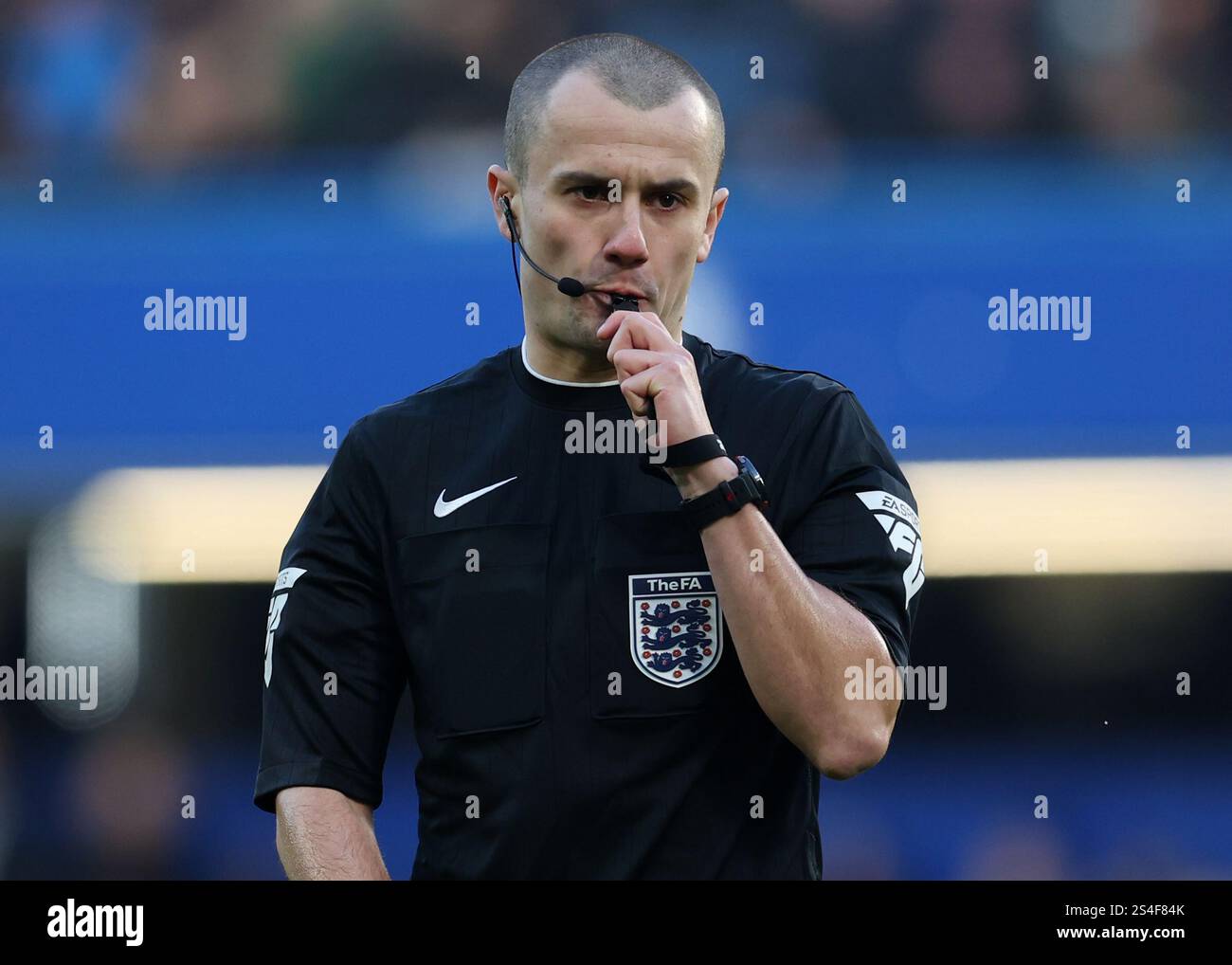 London, UK. 11th Jan, 2025. Referee Andrew Kitchen during the FA Cup ...