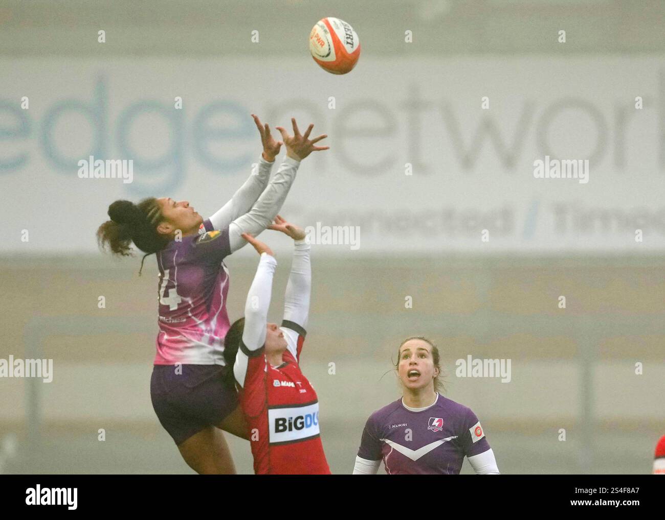 Gloucester,UK, 11 Jan 2025 Bulou Mataitoga (L) of Loughborough ...