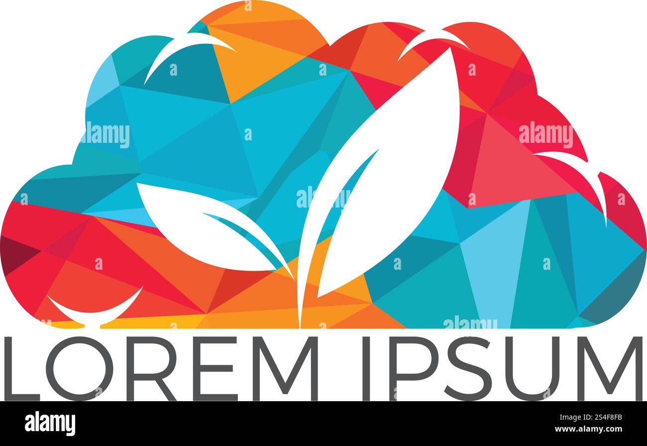 Cloud Leaf Logo Design Stock Vector Image & Art - Alamy