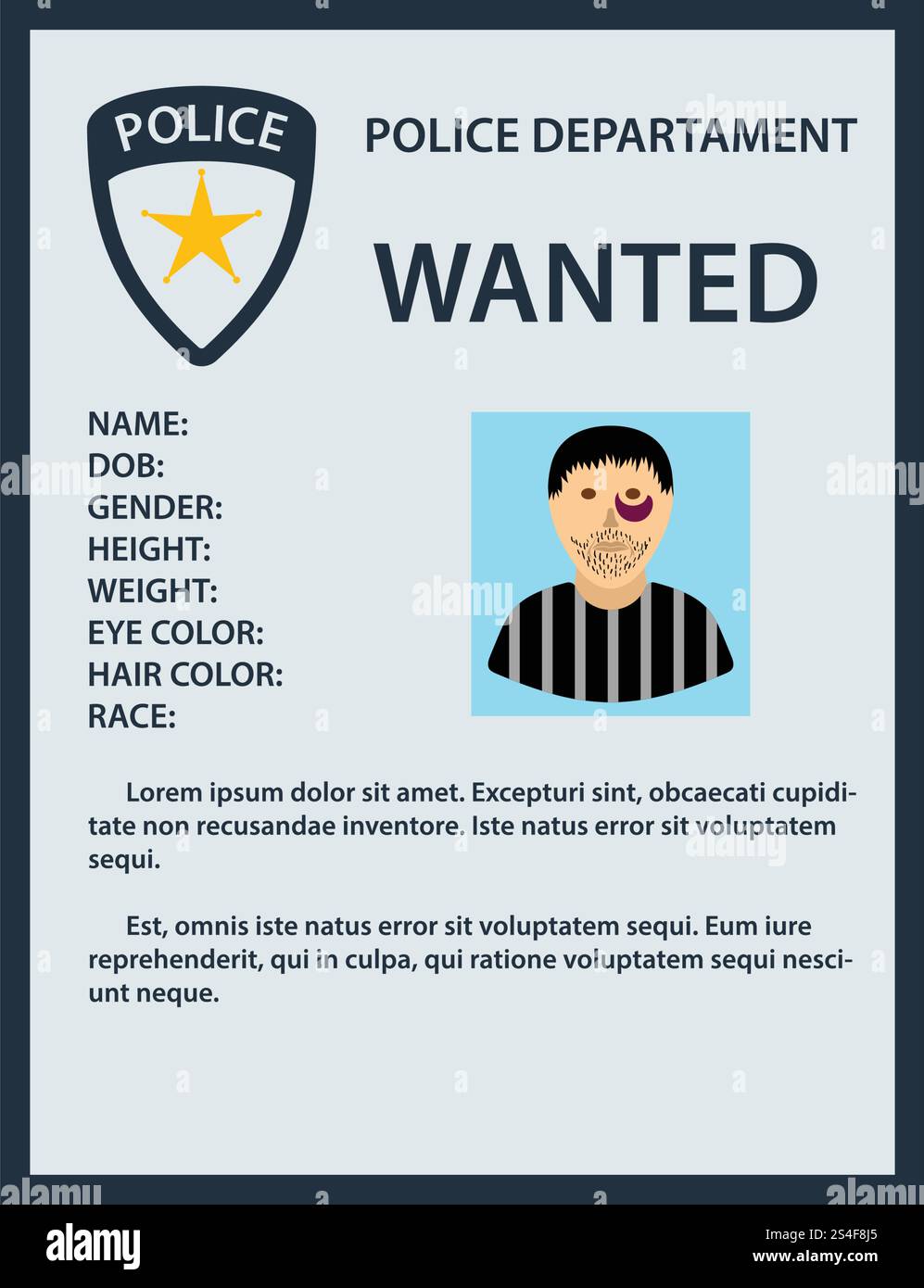 Wanted poster icon. Flat color design. Vector illustration Stock Vector ...