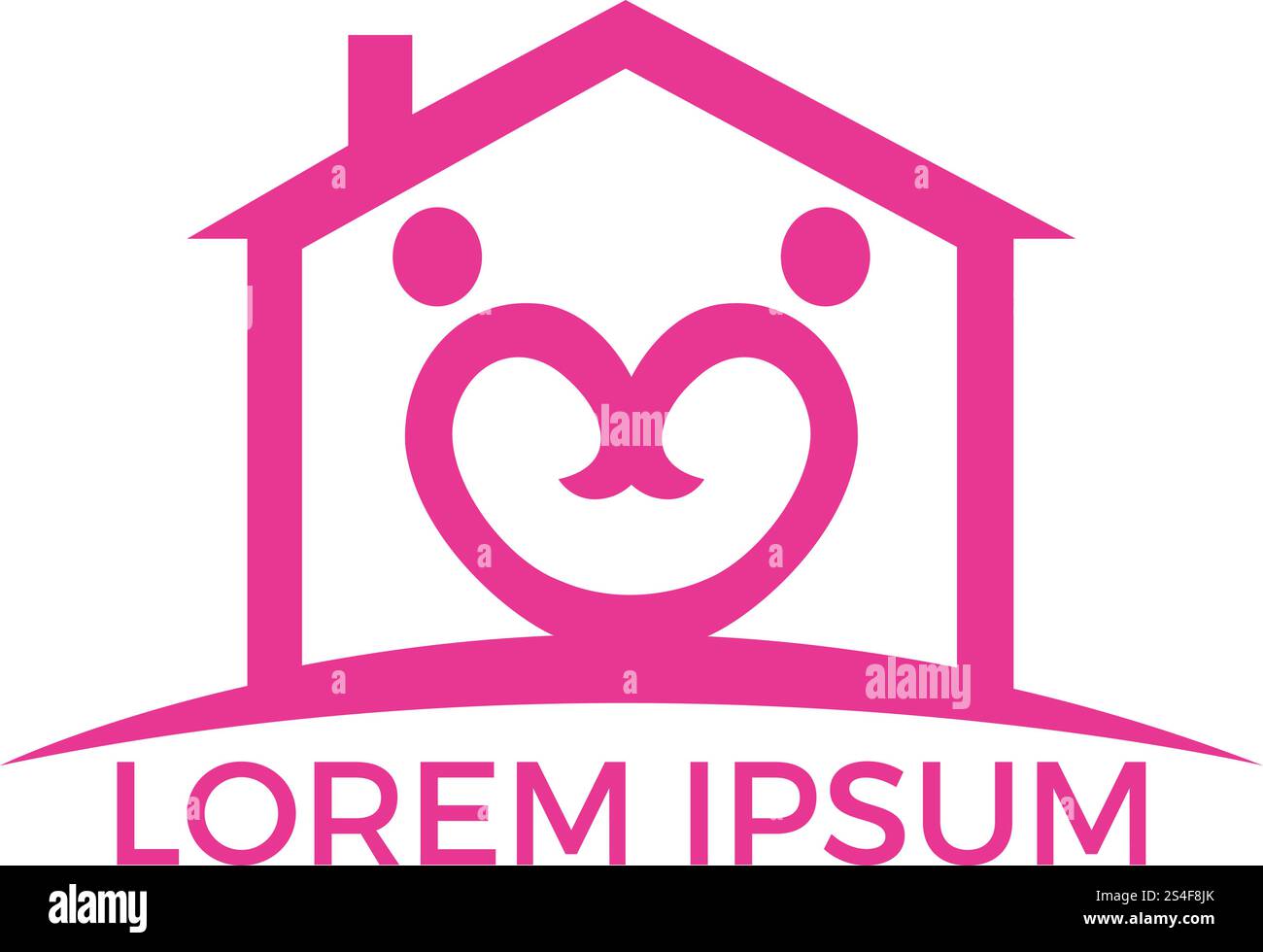 Love House Logo Design. Couple Home Icon. love house vector Stock ...