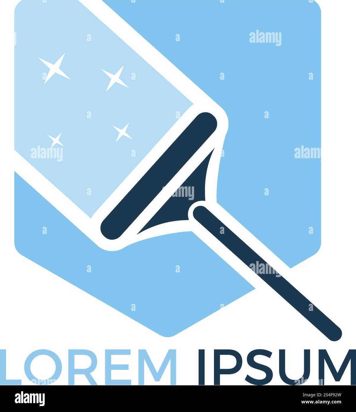 Cleaning service logo design. Concept of squeegee, purification, wet ...