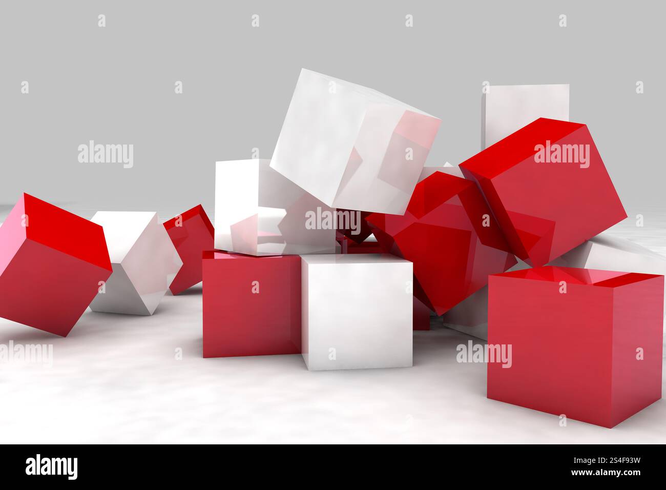 White red cubes 3d hi-res stock photography and images - Alamy